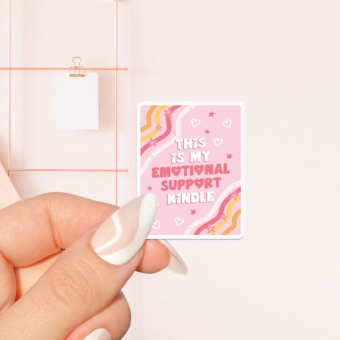 DOPASTICKER This Is My Emotional Support Kindel Sticker, Bookish ...