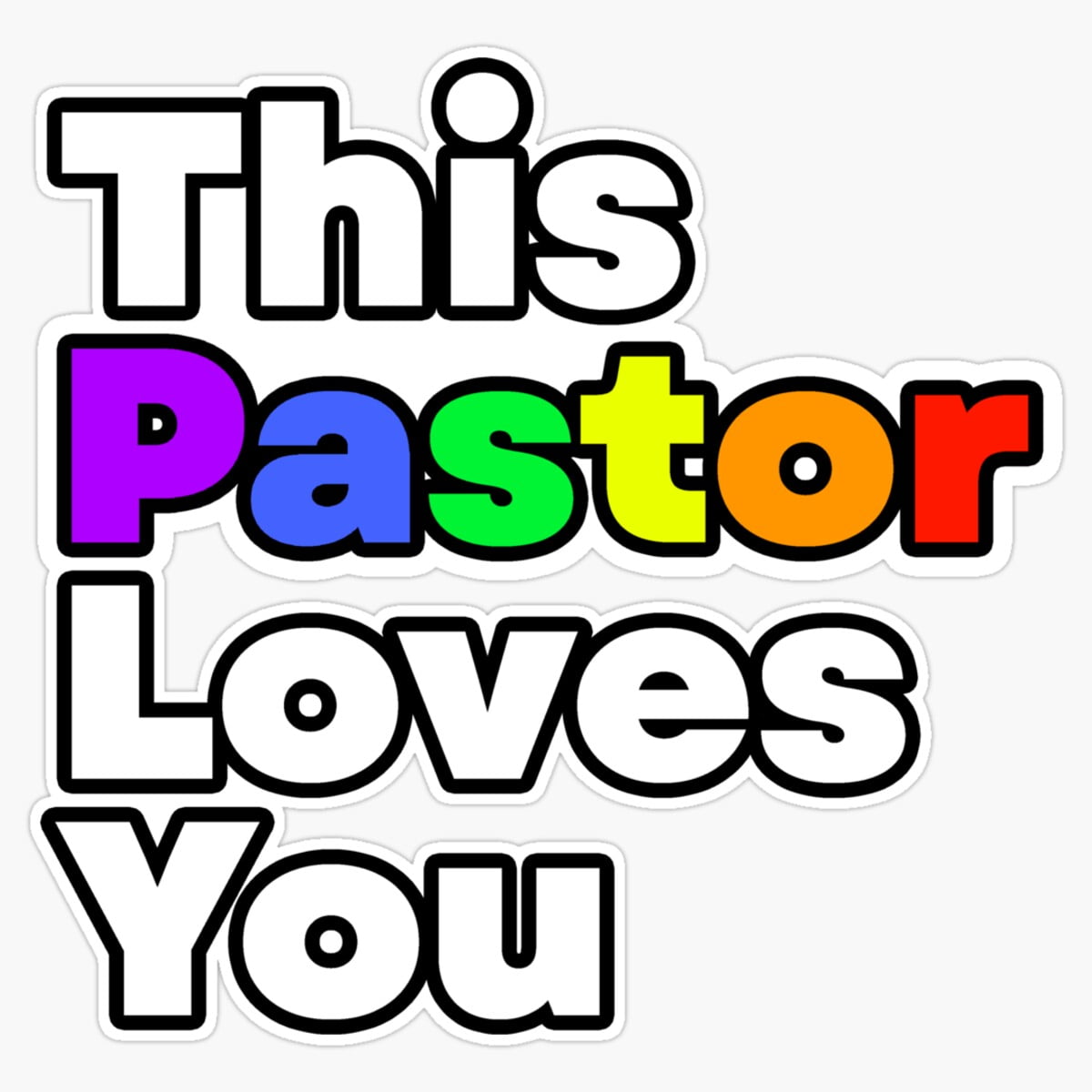 DOPASTICKER This Pastor Loves You Sticker, Phone Sticker Car Stickers ...