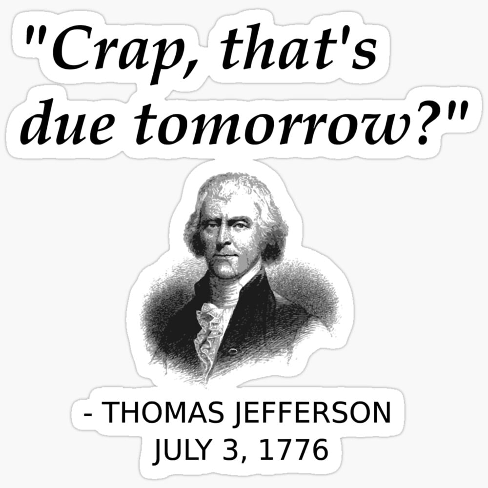 DOPASTICKER Thomas Jefferson Independence Day Usa History Sticker Phone ...