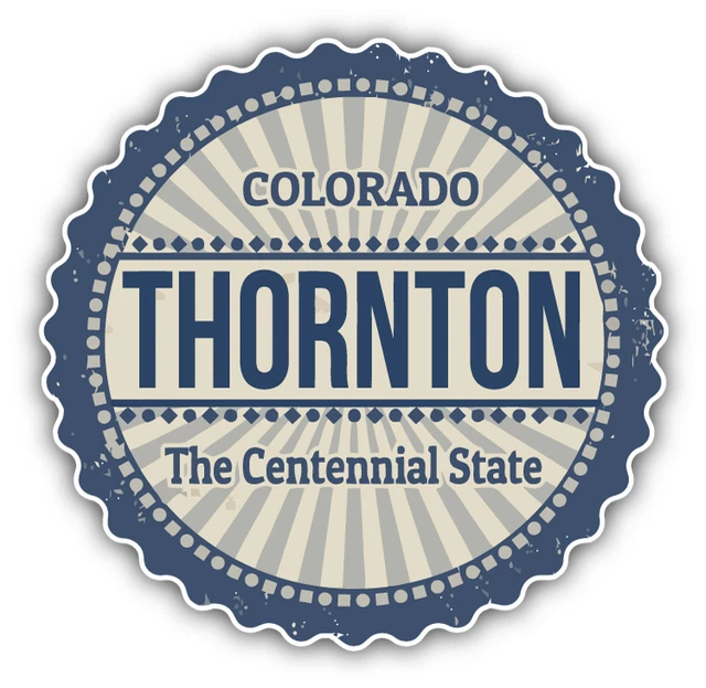 DOPASTICKER Thornton City Colorado State Usa Grunge Travel Sticker ...