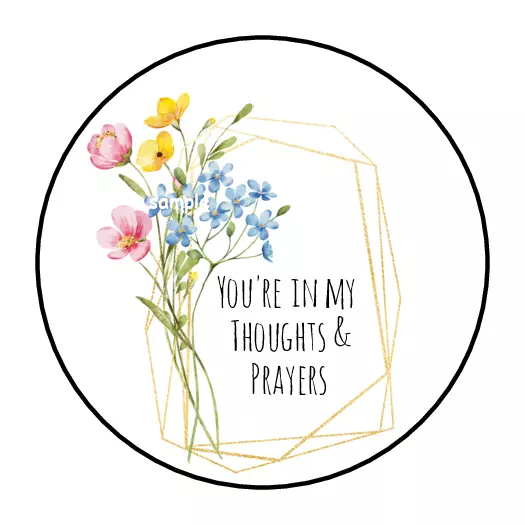 DOPASTICKER Your In My Thoughts & Prayers Envelope Seals Stickers ...
