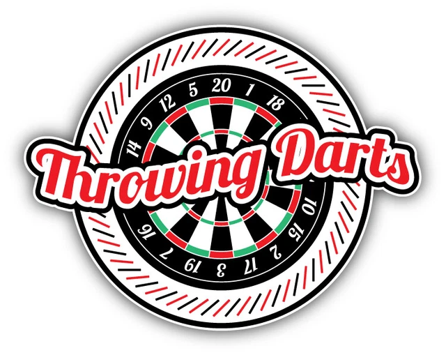 DOPASTICKER Throwing Darts Sport Badge Car Sticker Phone Decal Water ...