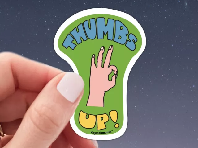DOPASTICKER Thumbs Up Sticker For Laptop, Car, Cooler Phone Decal Water ...