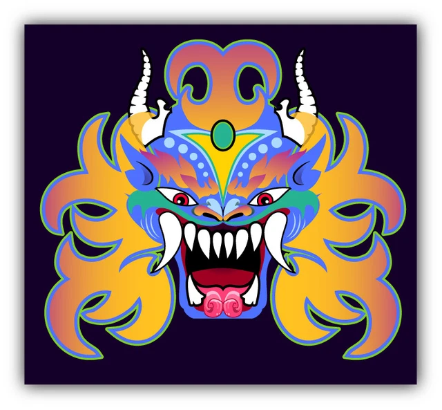 DOPASTICKER Tibetan Dharmapala Mask Sticker Decal Phone Decal Water ...