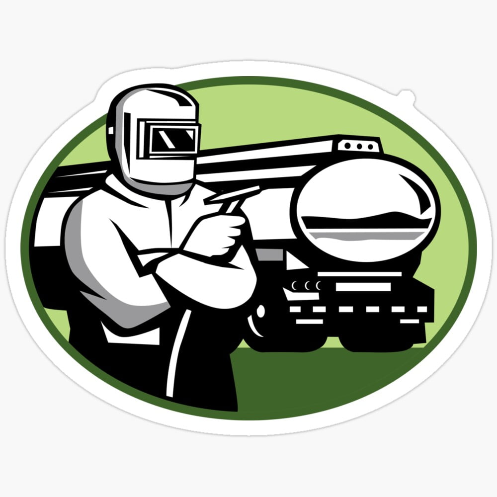 DOPASTICKER Tig Welder Tanker Truck Oval Sticker Phone Decal Water ...