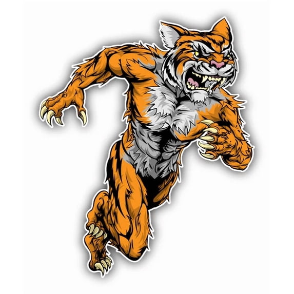 DOPASTICKER Tiger Angry Monster Sticker Decal Phone Decal Water Bottle ...