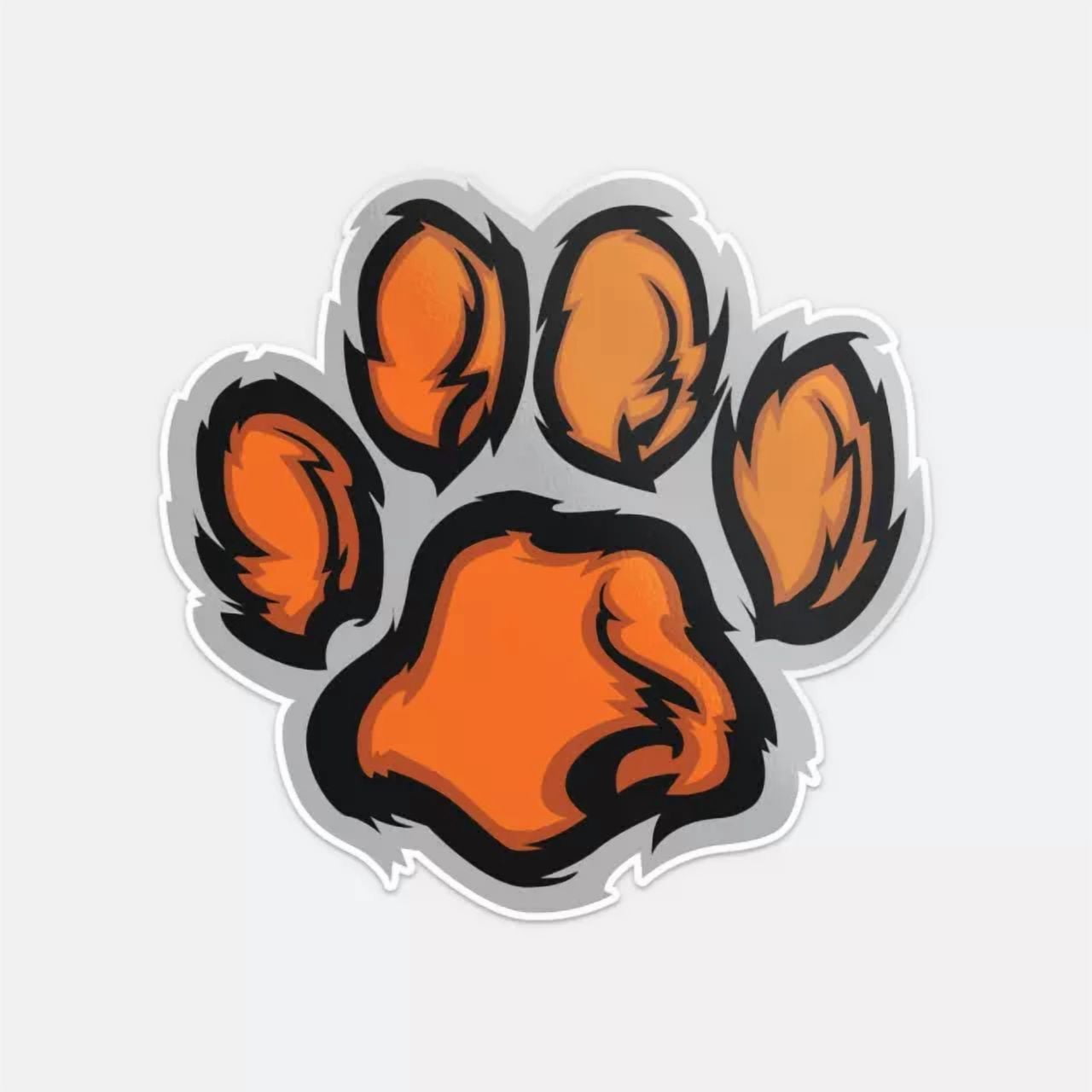 DOPASTICKER Tiger Paw Graphic Mascot Sticker Decal Phone Decal Water ...