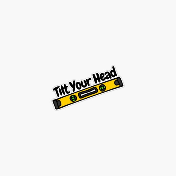 DOPASTICKER Tilt Your Head Sticker, Phone Sticker Water Bottle Sticker ...