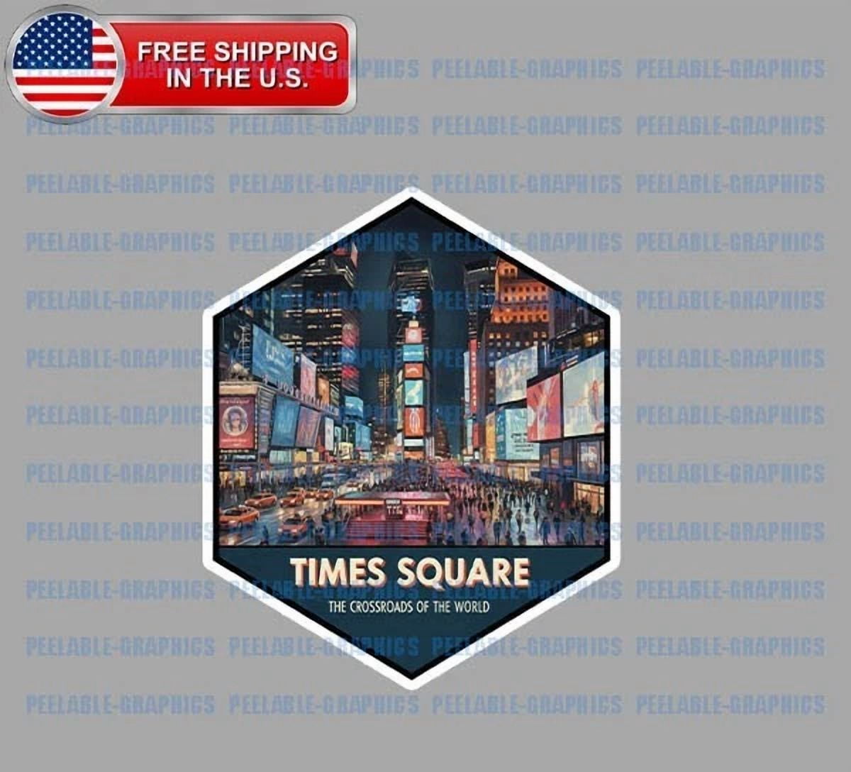 DOPASTICKER Times Square York City Sticker Souvenir Travel Sticker ...