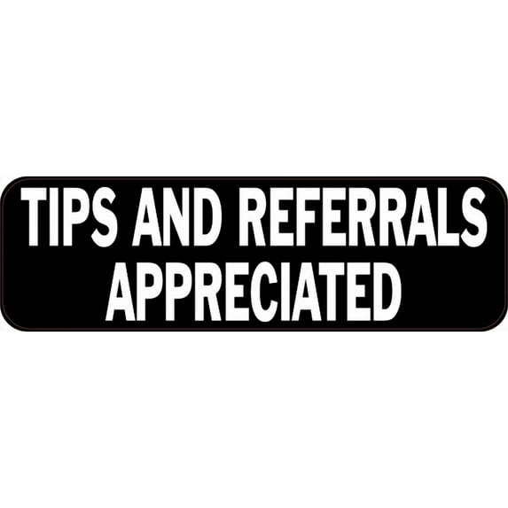 DOPASTICKER Tips And Referrals Appreciated Sticker Phone Sticker, Latop ...