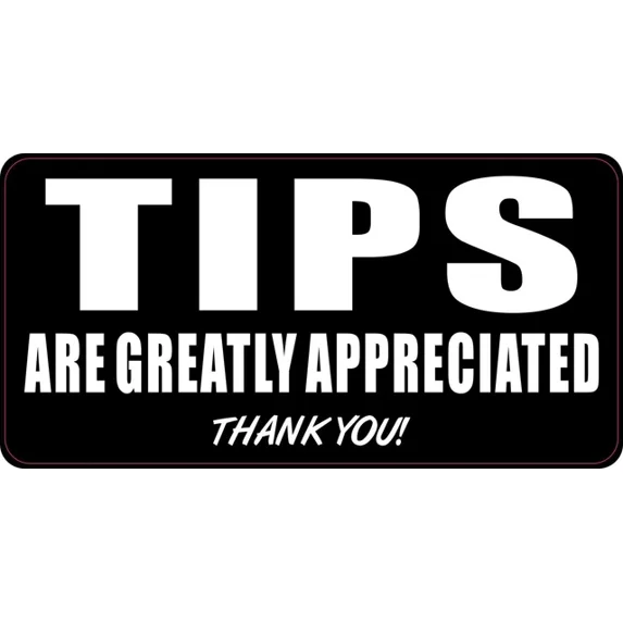 DOPASTICKER Tips Are Greatly Appreciated Sticker Business Sticker Phone ...