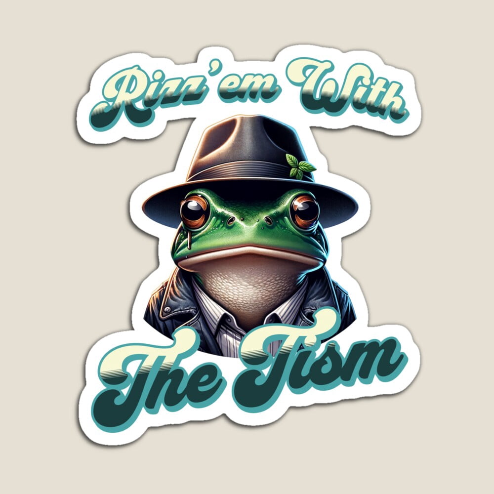 DOPASTICKER Tism Frog - Rizz'Em With The Tism Sticker - 7147 Hot ...