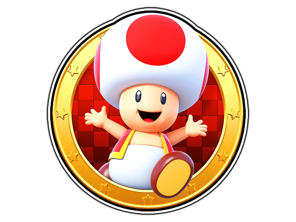 DOPASTICKER Toad Mario Party Icon Sticker Decal Phone Decal Water ...