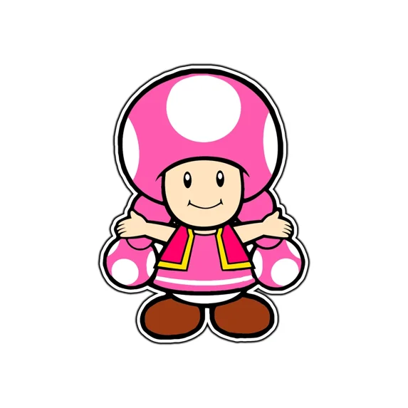 DOPASTICKER Toadette 2D Sticker Decal Phone Decal Water Bottle Stickers ...