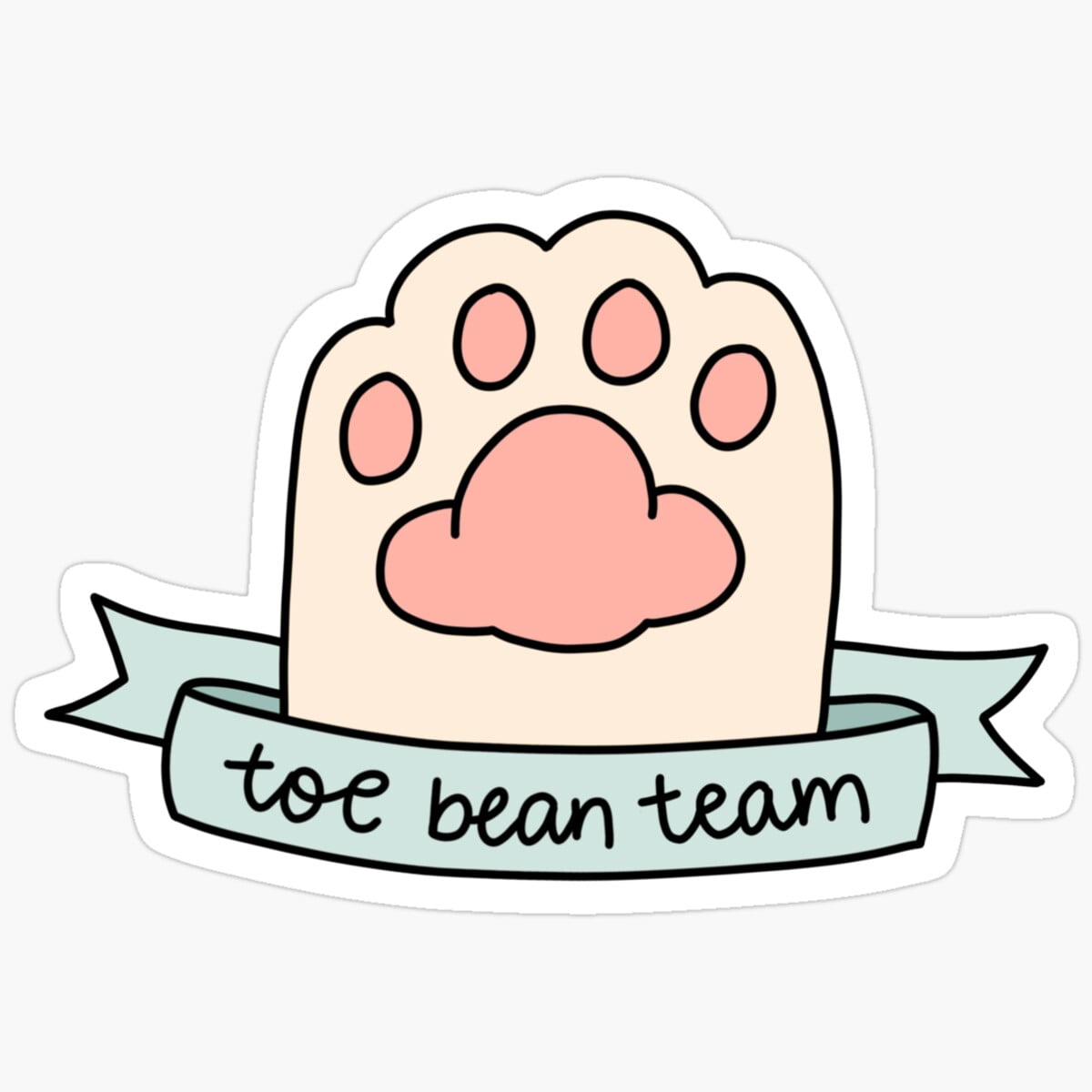 DOPASTICKER Toe Bean Team Sticker. Gift You - Decorate Laptops, Water ...