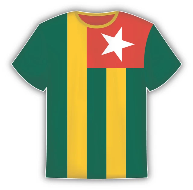 DOPASTICKER Togo Flag Sticker In The Form Of T Shirt Sticker Phone ...