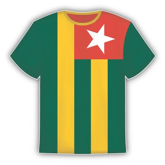 DOPASTICKER Togo Flag Sticker In The Form Of T Shirt Sticker Phone ...