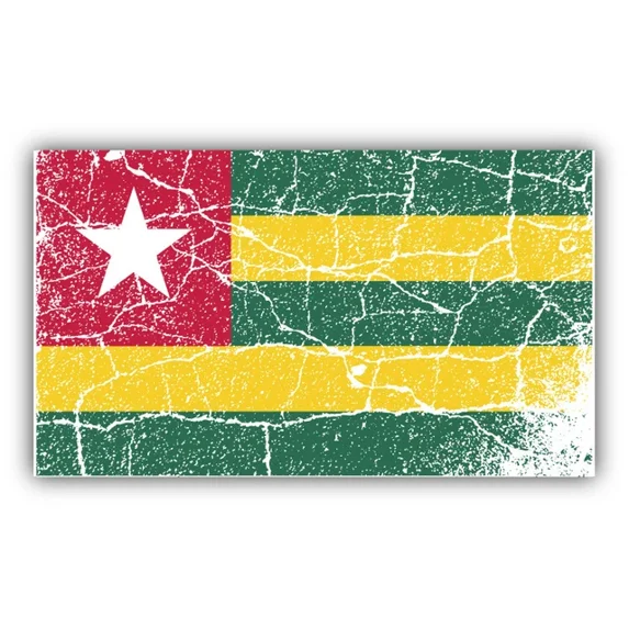 DOPASTICKER Togo Grunge World Flag Sticker Decal Phone Decal Water ...