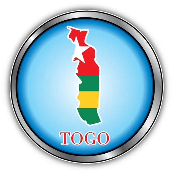 DOPASTICKER Togo Map Flag Silver Medal Sticker Decal Phone Decal Water ...