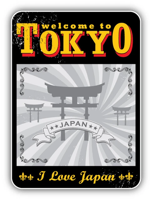 DOPASTICKER Tokyo Japan Welcome Label Sticker Decal Phone Decal Water ...