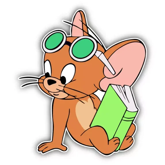 DOPASTICKER Tom And Jerry Book Cartoon Car Sticker Decal Phone Decal ...
