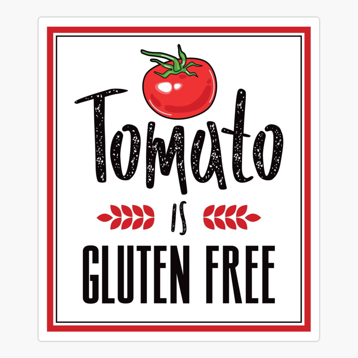 DOPASTICKER Tomato Is Gluten-Ree Design Series Sticker, Phone Sticker ...