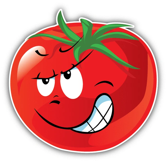 DOPASTICKER Tomato Smile Angry Cartoon Sticker Decal Phone Decal Water ...