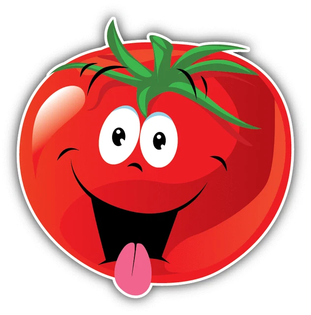 DOPASTICKER Tomato Smile Besotted Cartoon Sticker Decal Phone Decal ...