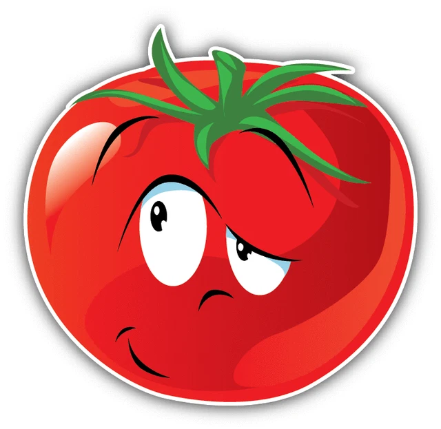 DOPASTICKER Tomato Smile Crafty Cartoon Sticker Decal Phone Decal Water ...