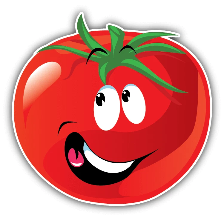 DOPASTICKER Tomato Smile Exspression Car Bumper Sticker Decal ...