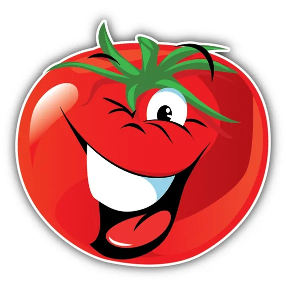 DOPASTICKER Tomato Smile Neigh Cartoon Sticker Decal Phone Decal Water ...