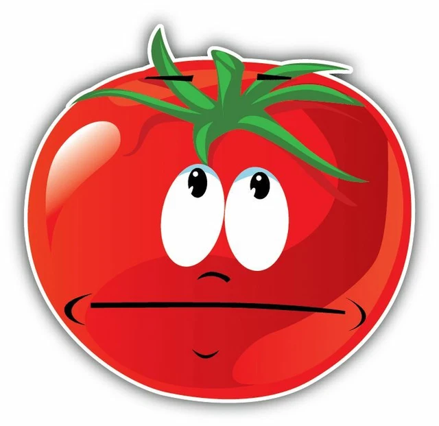 DOPASTICKER Tomato Smile Perplexity Cartoon Sticker Design Phone Water ...