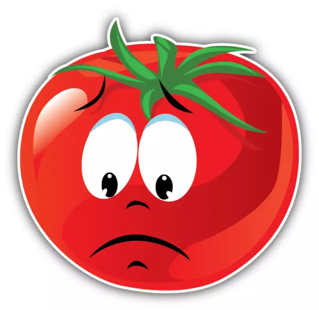 DOPASTICKER Tomato Smile Upset Cartoon Sticker Decal Phone Decal Water ...
