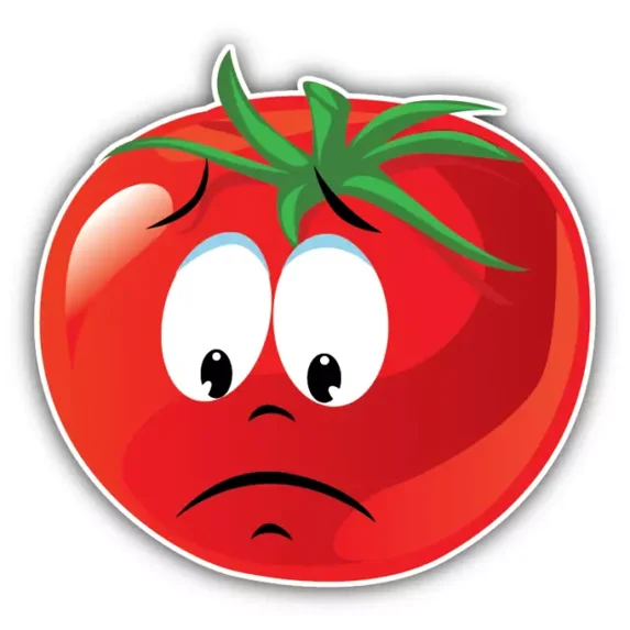 DOPASTICKER Tomato Smile Upset Cartoon Sticker Decal Phone Decal Water ...