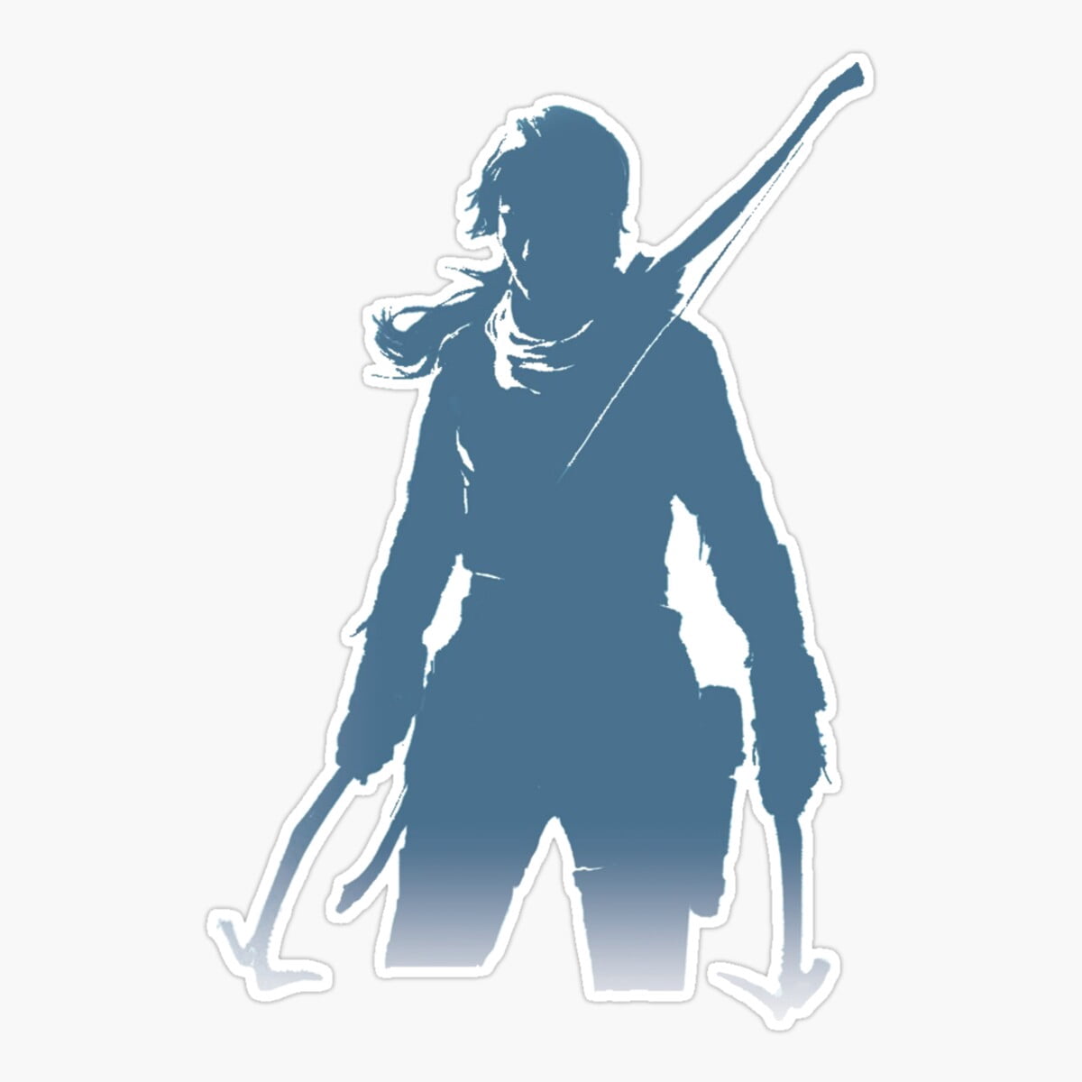 DOPASTICKER Tomb Raider, Lara Shadow Blue Sticker, Phone Sticker Car ...