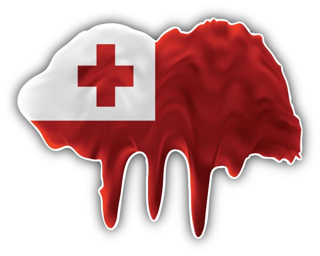 DOPASTICKER Tonga Flag Blot Sticker Decal Phone Decal Water Bottle ...