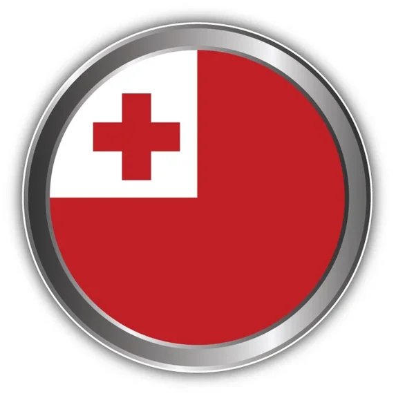 DOPASTICKER Tonga Flag Silver Label Sticker Decal Phone Decal Water ...