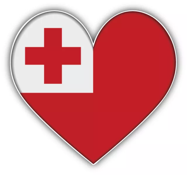 DOPASTICKER Tonga Heart Flag Sticker Decal Phone Decal Water Bottle ...