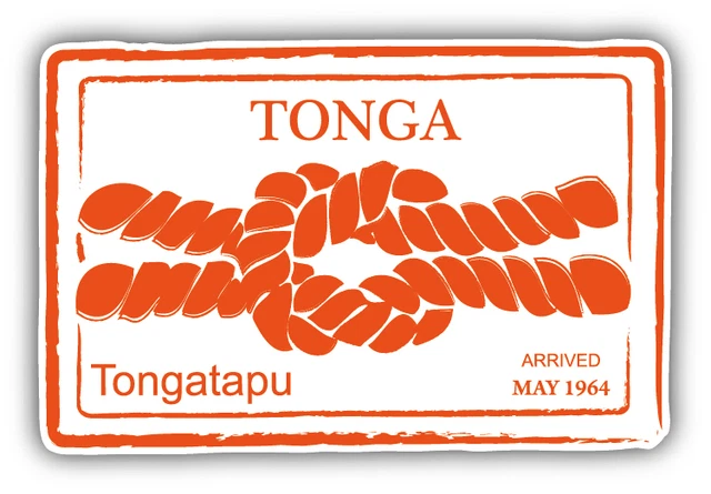 DOPASTICKER Tonga Retro Sailing Passport Stamp Sticker Decal Phone ...