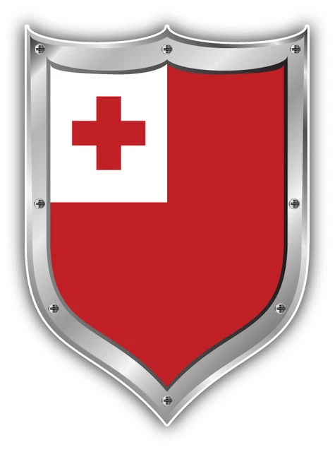 DOPASTICKER Tonga Shield Flag Sticker Decal Phone Decal Water Bottle ...