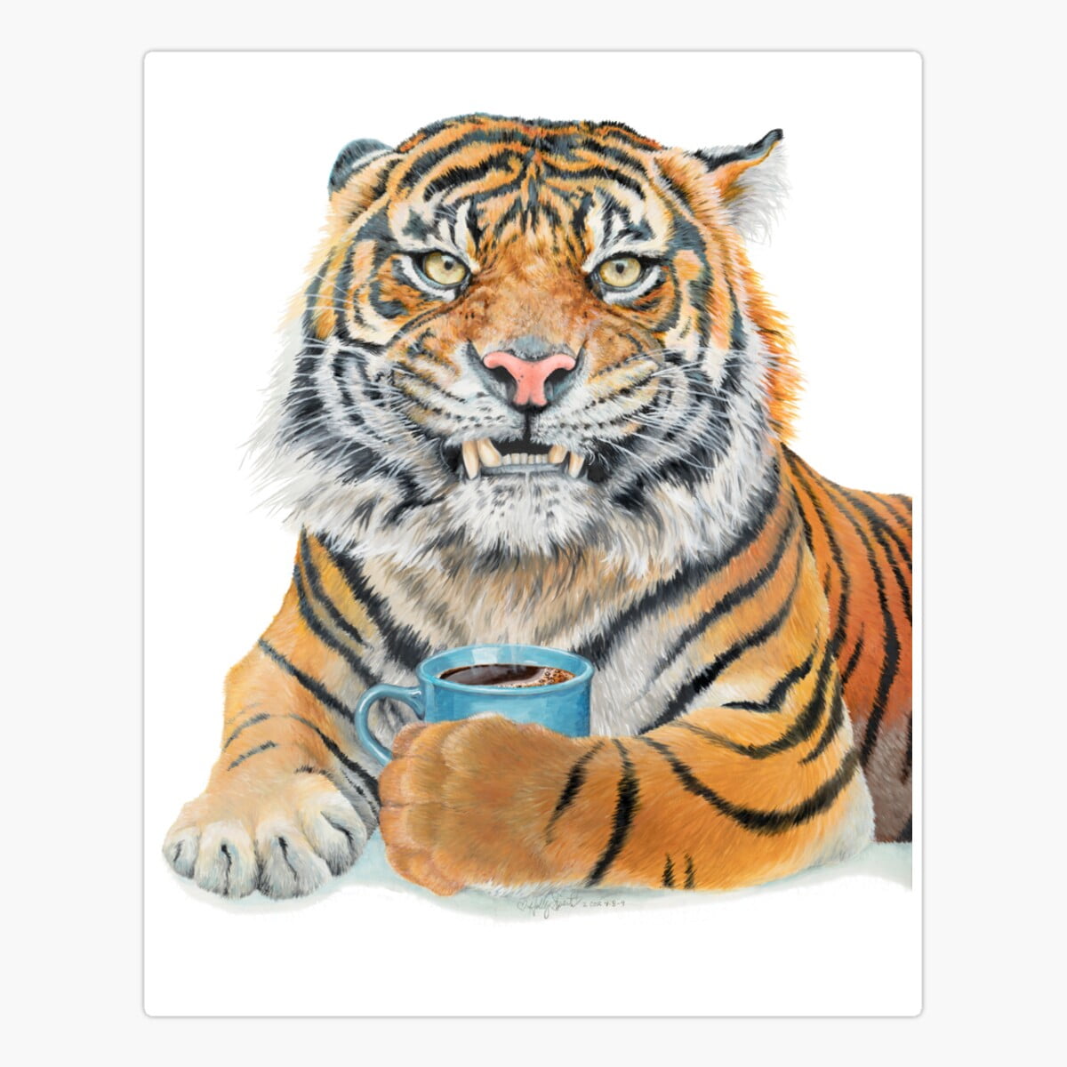 DOPASTICKER Too Early Tiger Sticker, Phone Sticker Water Bottle Sticker ...