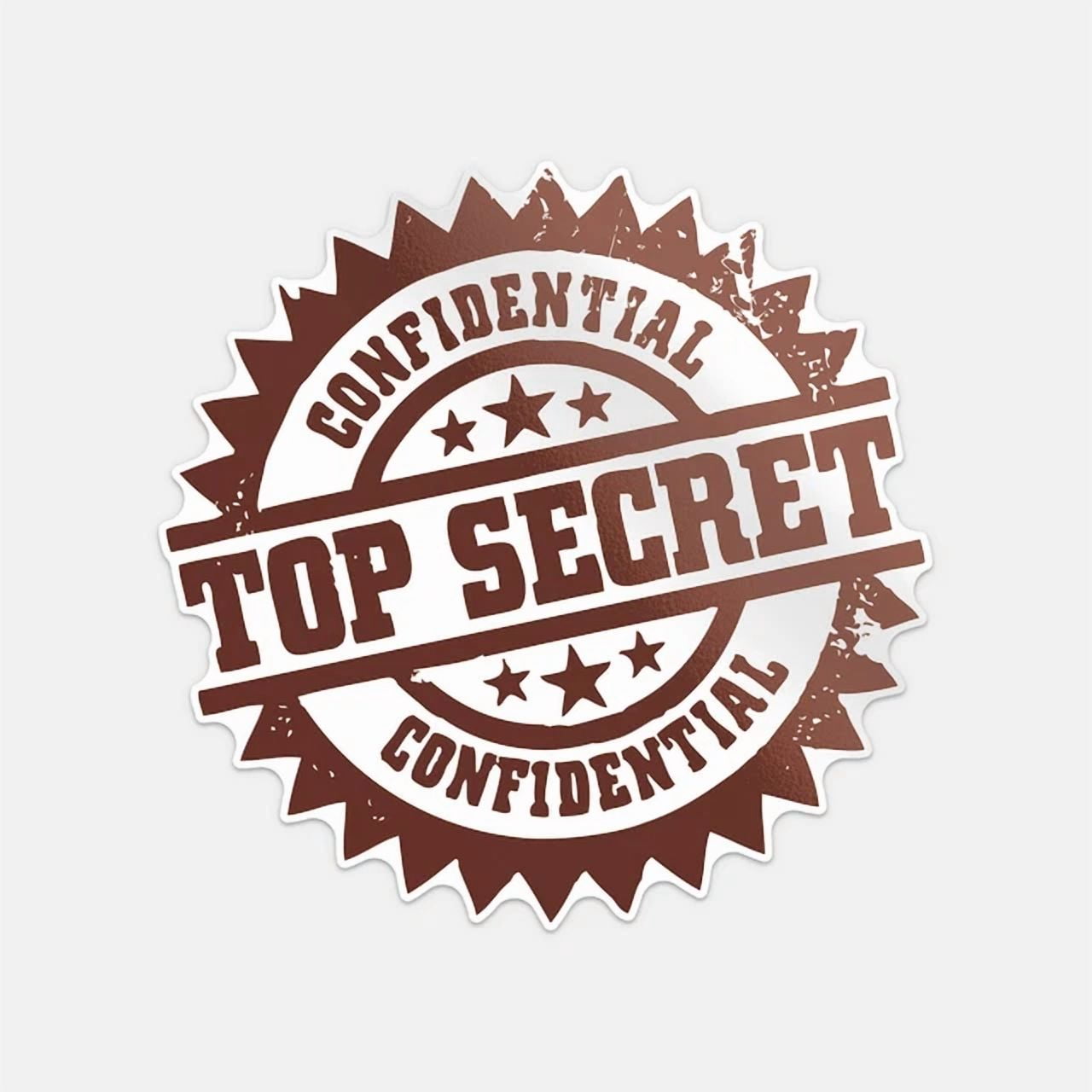 DOPASTICKER Top Secret Confidential Grunge Sticker Decal Phone Decal ...