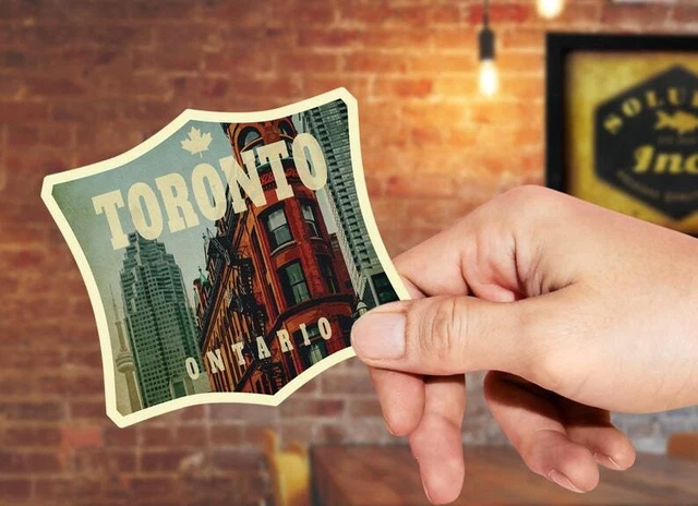 DOPASTICKER Toronto Canada Travel Sticker, Vintage Style Decal For ...