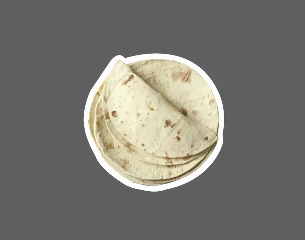DOPASTICKER Tortillas Sticker Burrito Flour Food Burrito Sticker Phone ...