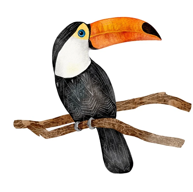 DOPASTICKER Toucan Sticker Bird Wild Flying Vibrant Rainforest ...