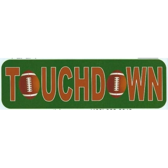 DOPASTICKER Touchdown Football Stickers Car Sticker Phone Sticker ...