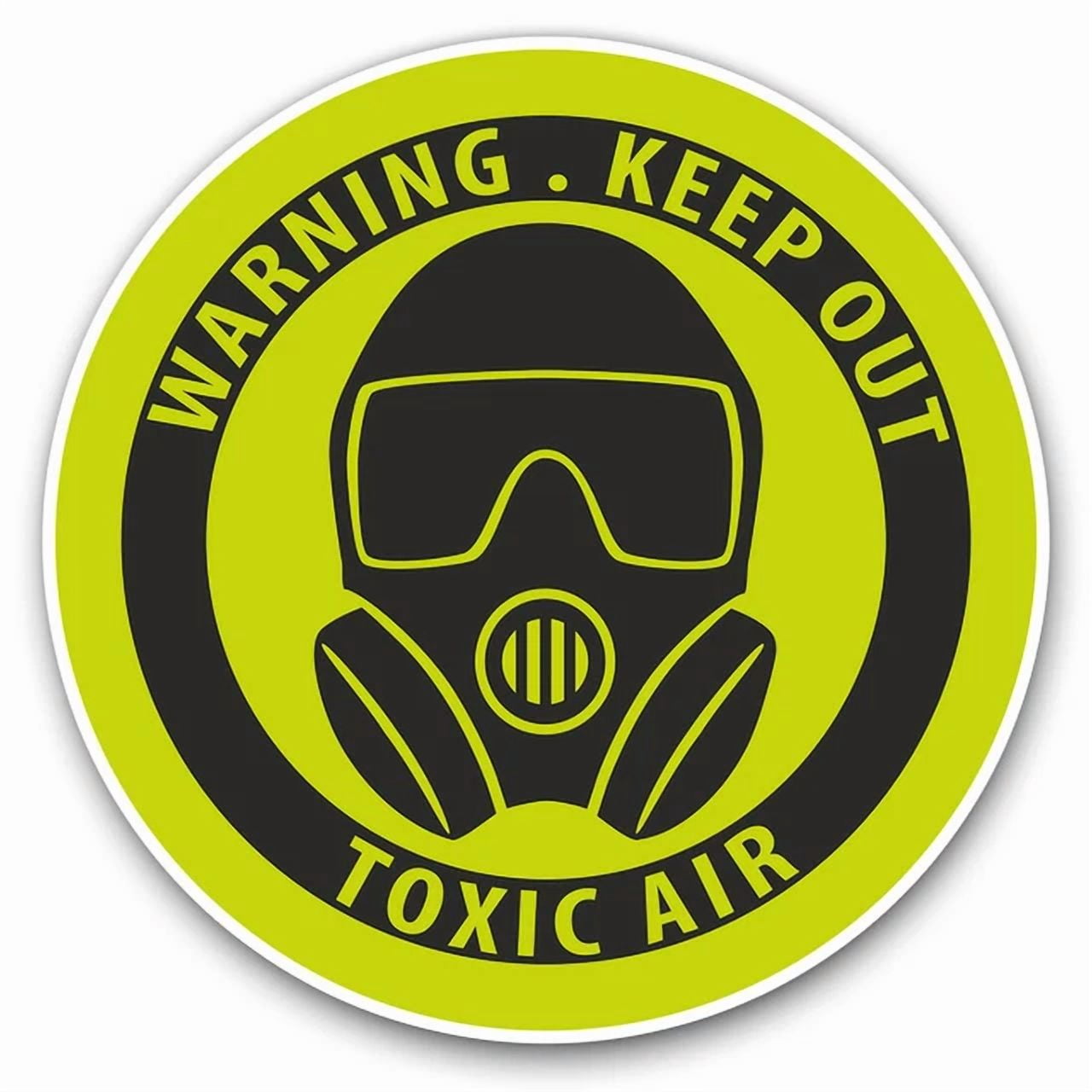 DOPASTICKER Toxic Air Warning Nuclear Chernobyl Cool Gift Decorative ...