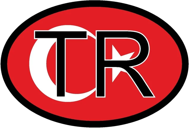 DOPASTICKER Tr Flag Turkey Country Code Oval Sticker Phone Decal Water ...