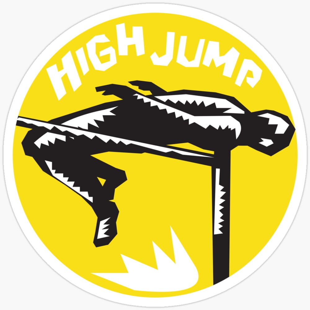 DOPASTICKER Track And Field Athlete High Jump Sticker Phone Decal Water ...