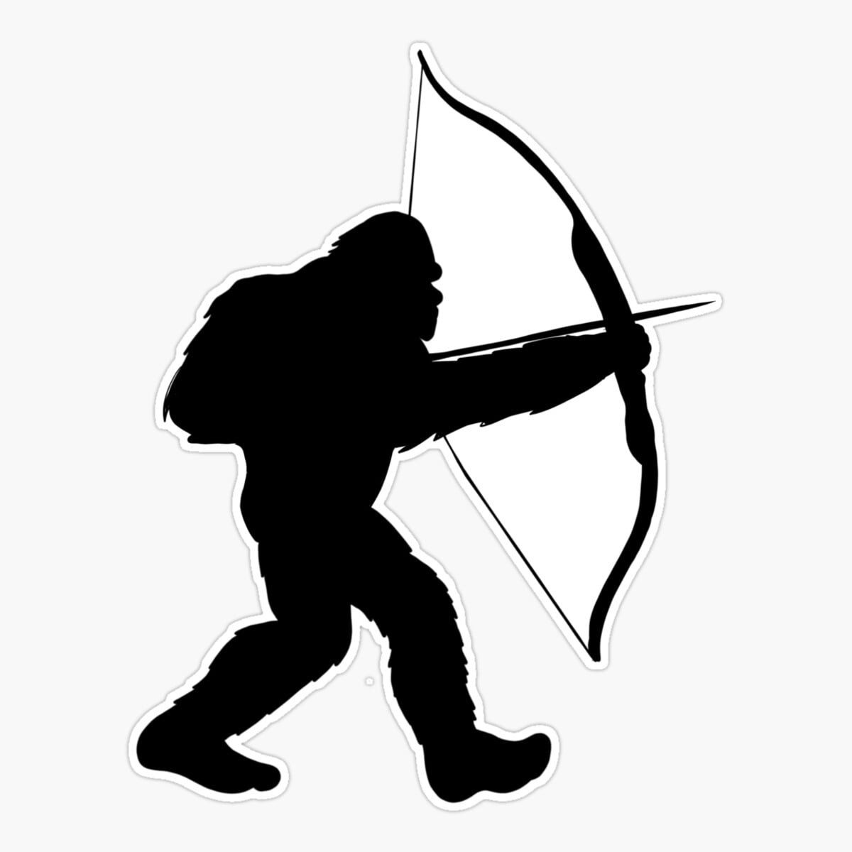 DOPASTICKER Traditional Archery Bigoot Recurve Bow Sticker, Phone ...